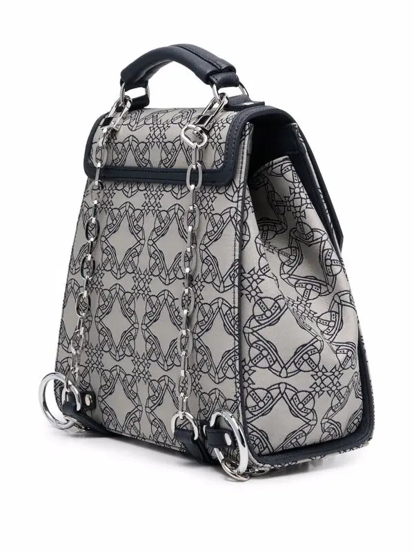 Vivienne Westwood Grace Orb Plaque-Detail Backpack - Blue