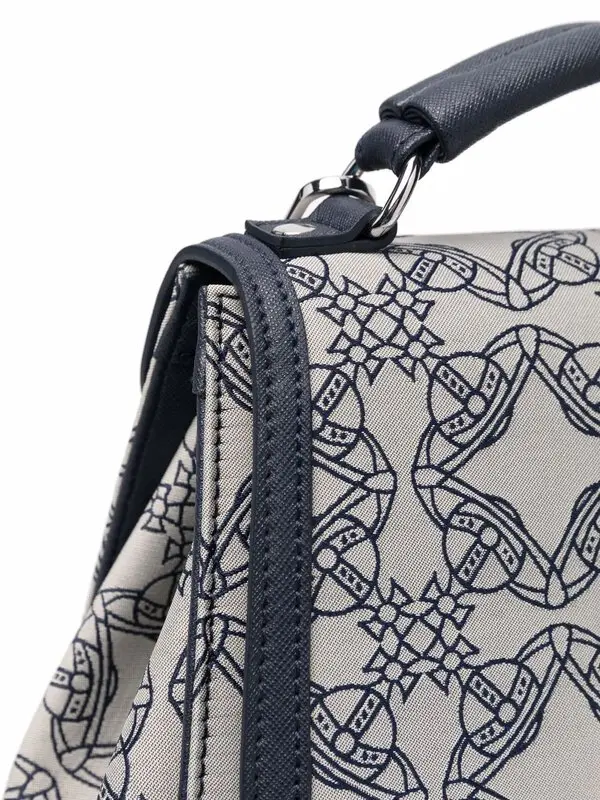 Vivienne Westwood Grace Orb Plaque-Detail Backpack - Blue