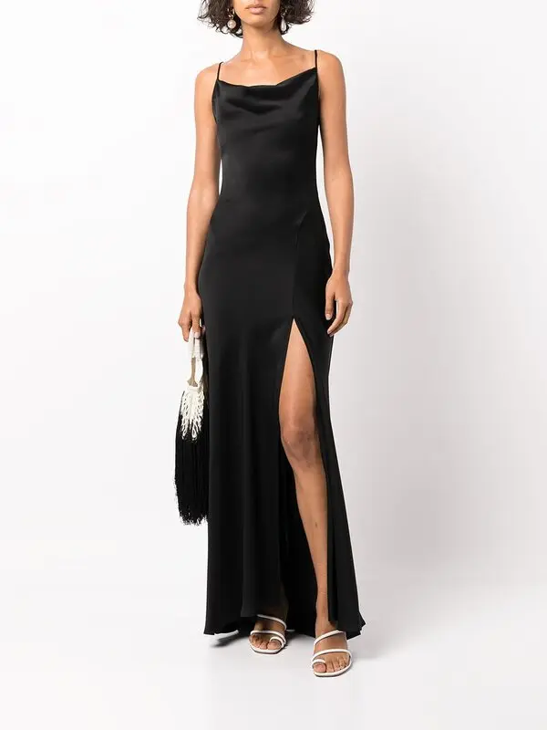 Simkhai Finley Crepe Satin Gown - Black