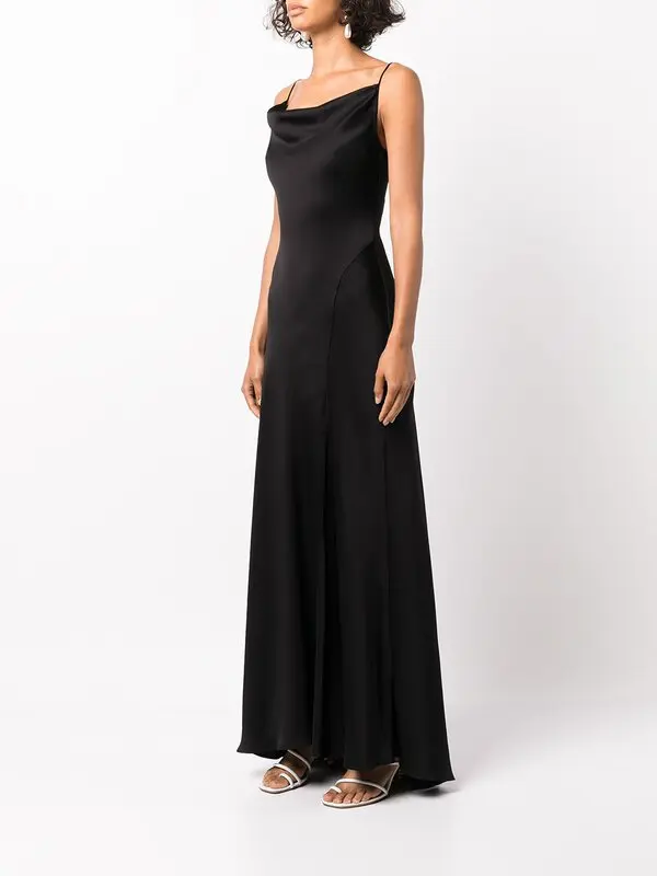 Simkhai Finley Crepe Satin Gown - Black
