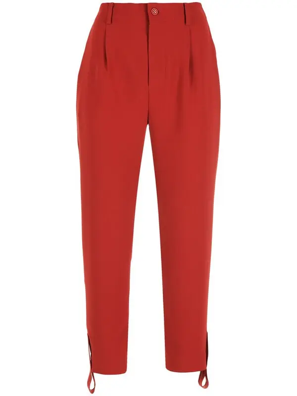 GLORIA COELHO Draped Cropped Trousers
