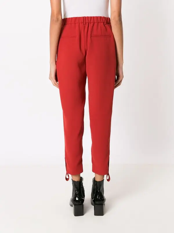 GLORIA COELHO Draped Cropped Trousers