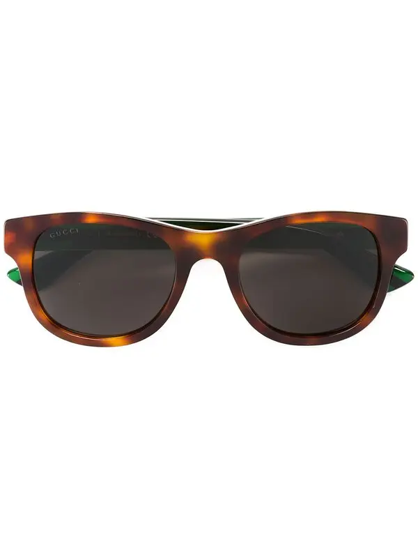 Gucci Web Detail Tortoiseshell Sunglasses