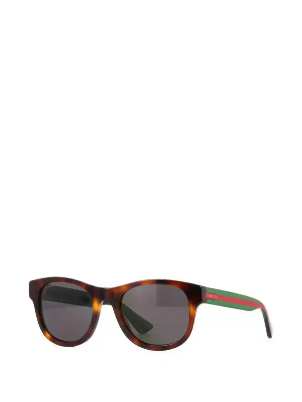 Gucci Web Detail Tortoiseshell Sunglasses - Green