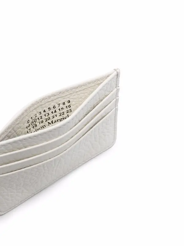 Maison Margiela Four-Stitch Leather Card Holder - White | Editorialist