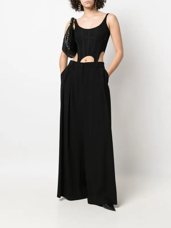Balmain High-waisted Palazzo Trousers