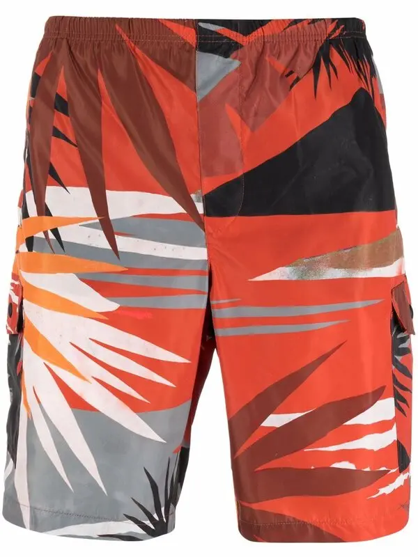 Palm Angels Hawaii-print Swim Shorts