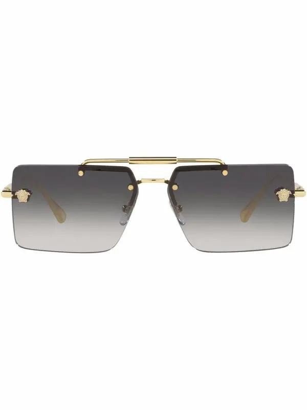 Versace Gradient-lens Sunglasses - Gold