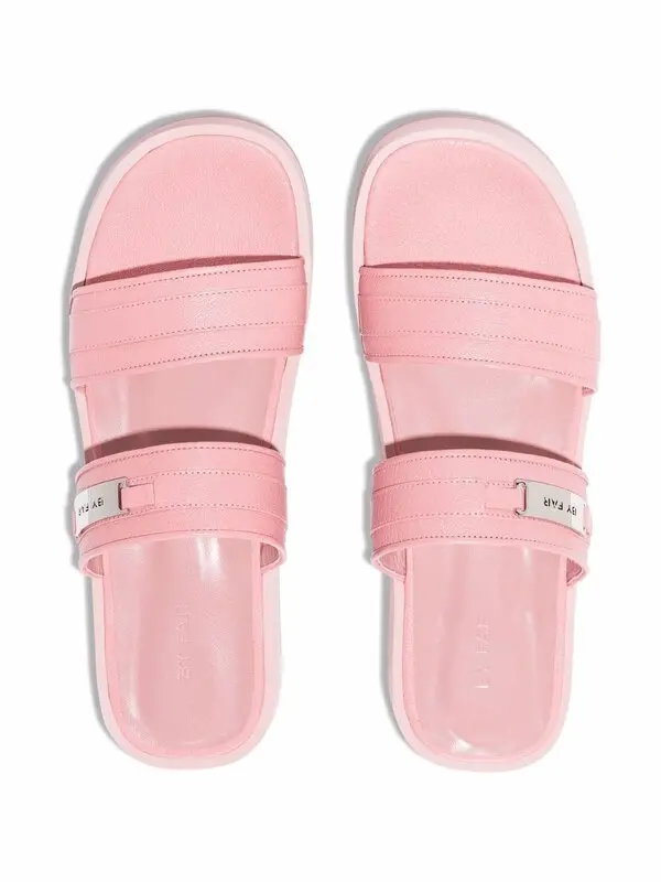 By Far Easy Leather Sandals - Pink