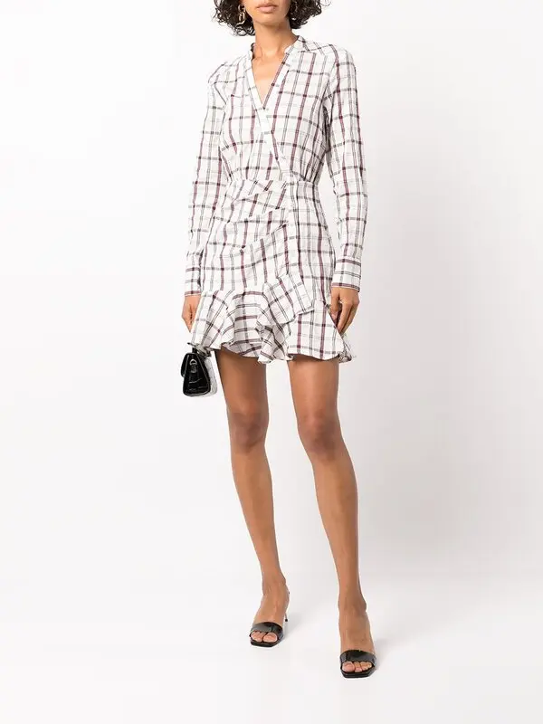 Veronica Beard Sherry Check-pattern Mini Dress
