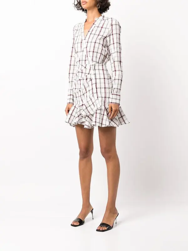Veronica Beard Sherry Check-pattern Mini Dress