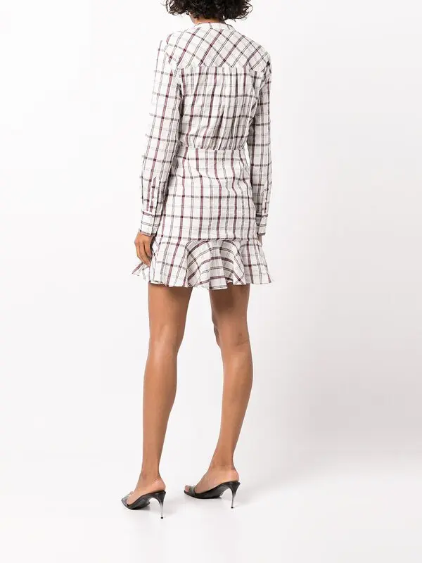 Veronica Beard Sherry Check-pattern Mini Dress