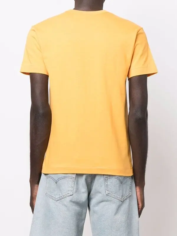 Play Comme Des Garcon Logo-patch Short-sleeve T-shirt - Orange
