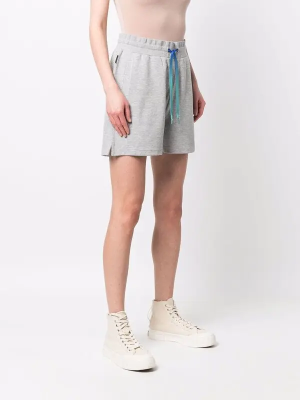 Woolrich Logo-embroidered Organic Cotton Shorts - Grey