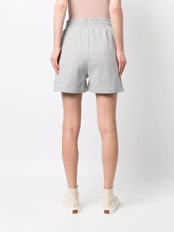 Woolrich Logo-embroidered Organic Cotton Shorts - Grey