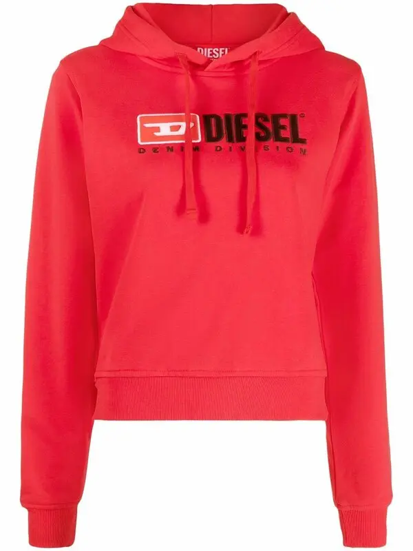 DIESEL® Embroidered Logo Cotton Hoodie