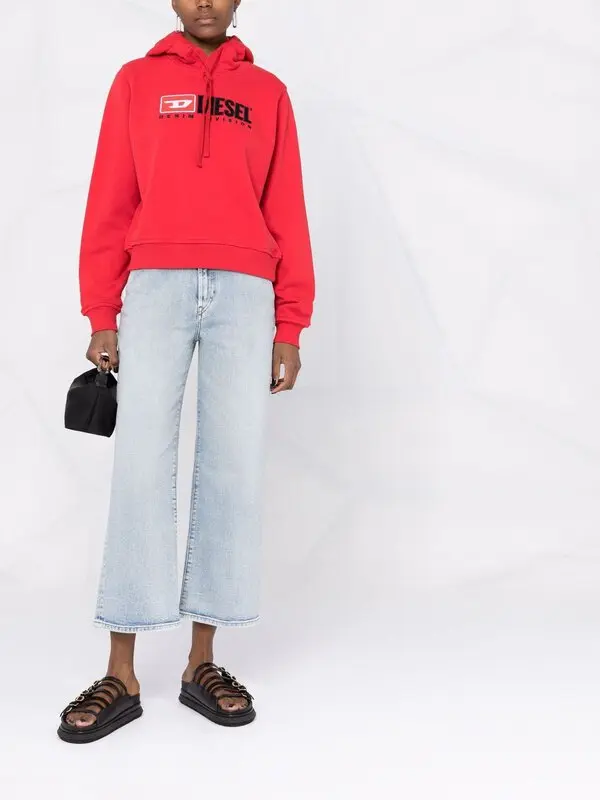 DIESEL® Embroidered Logo Cotton Hoodie
