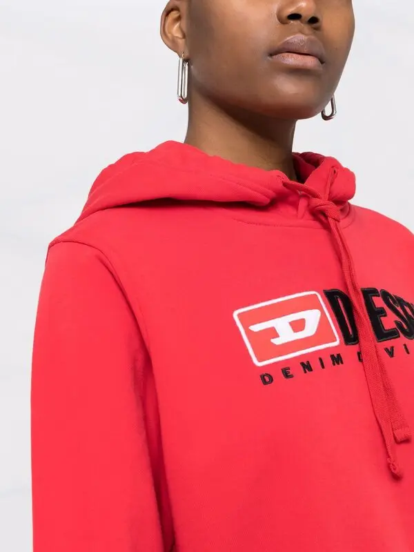 DIESEL® Embroidered Logo Cotton Hoodie