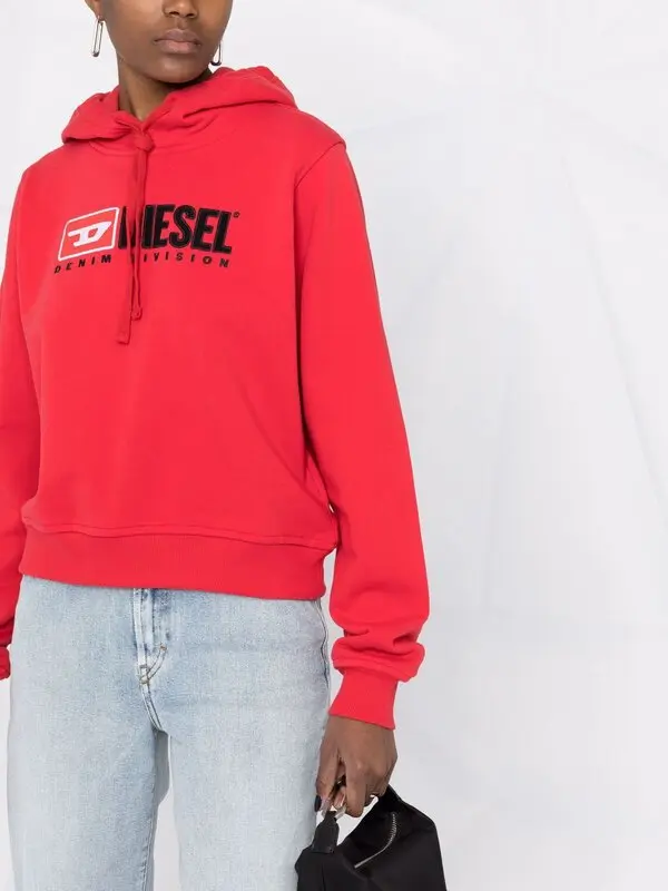 DIESEL® Embroidered Logo Cotton Hoodie