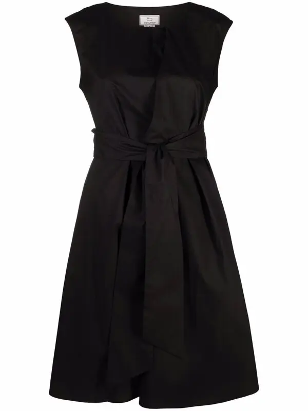 Woolrich Waist-tie A-line Dress - Black