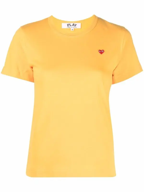 Play Comme Des Garcon Cotton T-shirt - Yellow