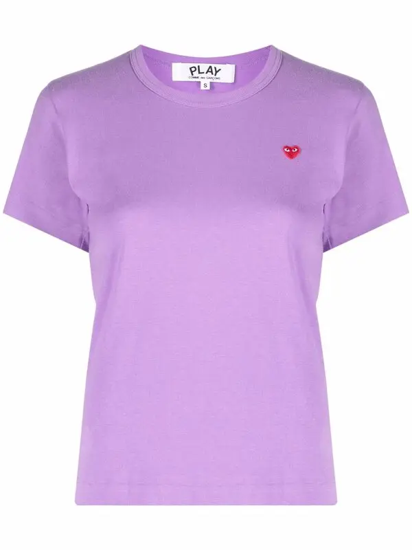 Play Comme Des Garcon Cotton T-shirt - Purple
