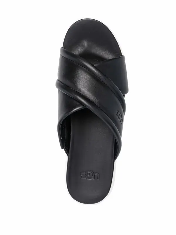 UGG Cross-strap Leather Platform Sandals