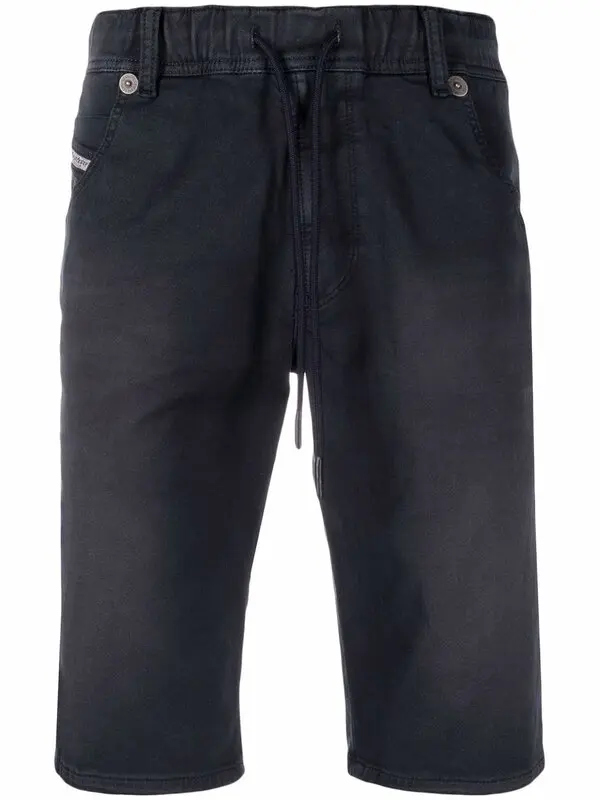 DIESEL® D-kroo Cotton Shorts With Logo Patch