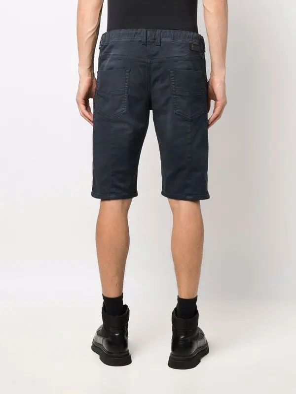 DIESEL® D-kroo Cotton Shorts With Logo Patch