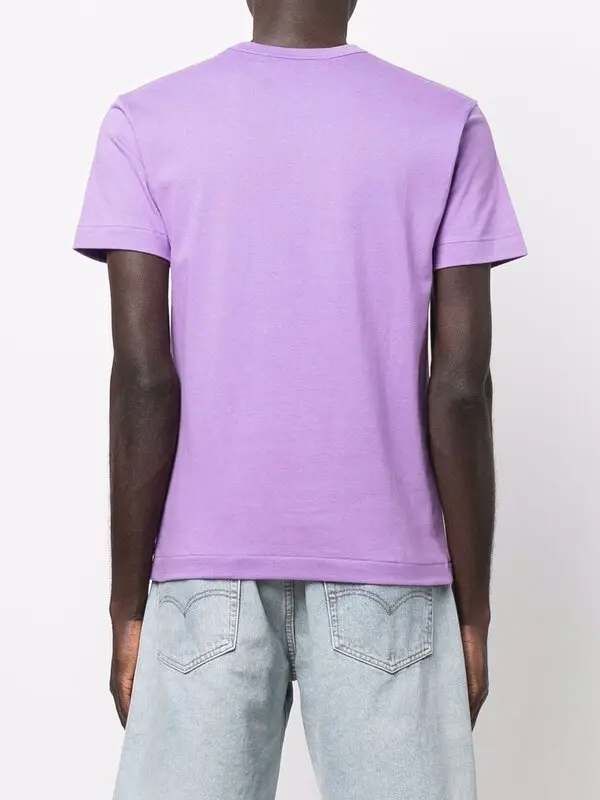 Play Comme Des Garcon Logo-patch Short-sleeve T-shirt - Purple