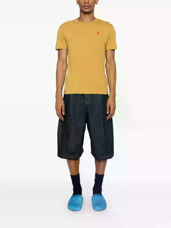 Play Comme Des Garcon Logo-patch Short-sleeve T-shirt - Green