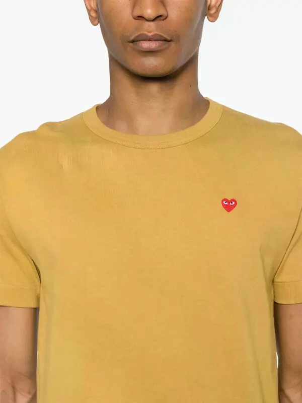 Play Comme Des Garcon Logo-patch Short-sleeve T-shirt - Green