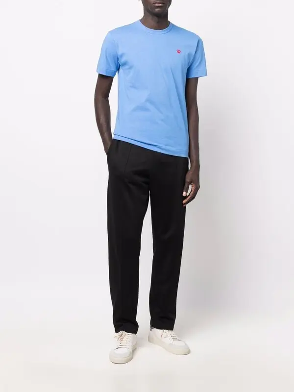 Play Comme Des Garcon Logo-patch Short-sleeve T-shirt - Blue