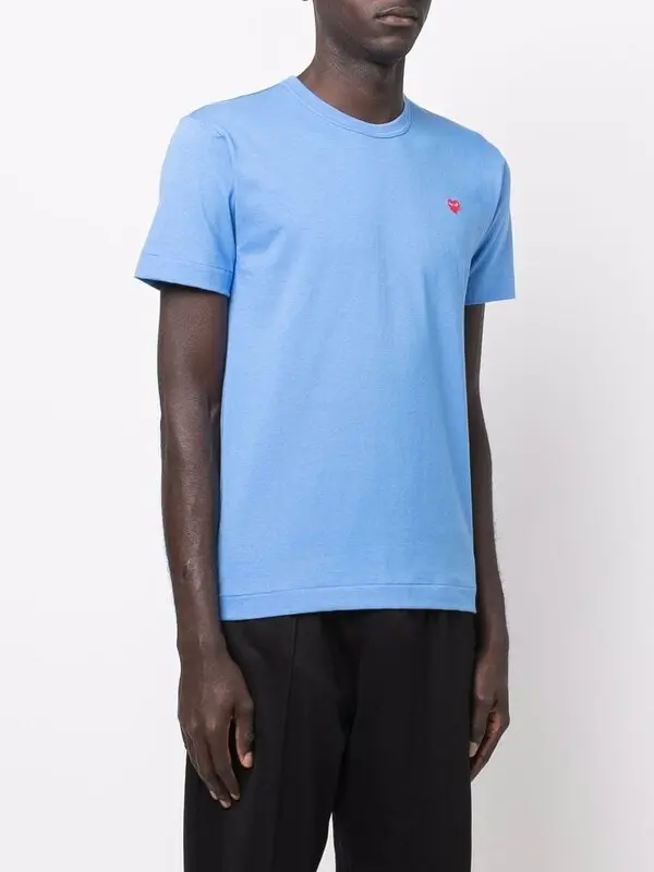 Play Comme Des Garcon Logo-patch Short-sleeve T-shirt - Blue