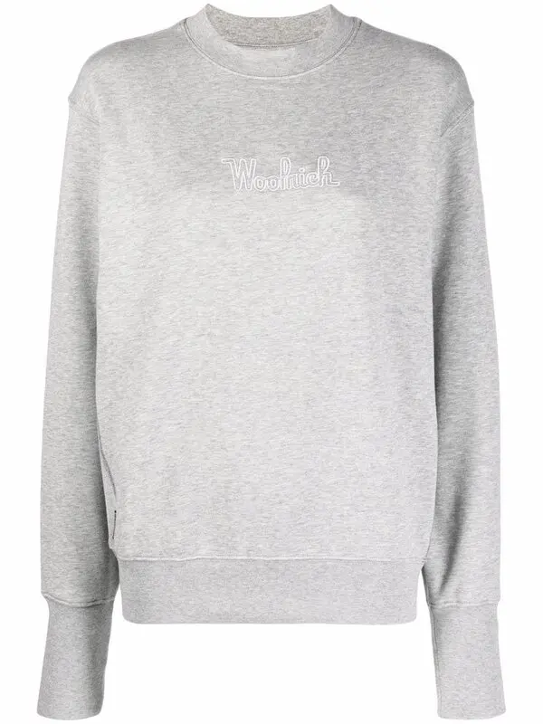 Woolrich Logo-embroidered Organic Cotton Sweatshirt