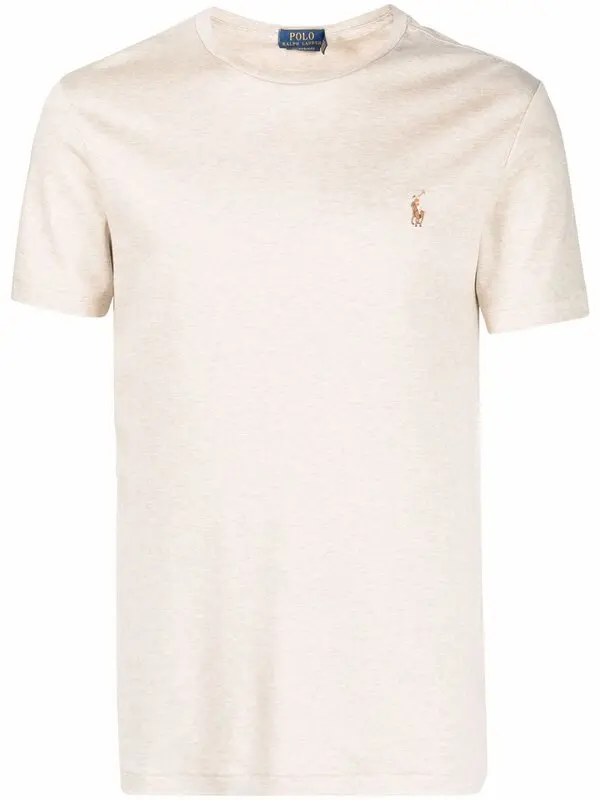 Polo Ralph Lauren Polo Pony Logo Embroidered T-shirt - Neutrals