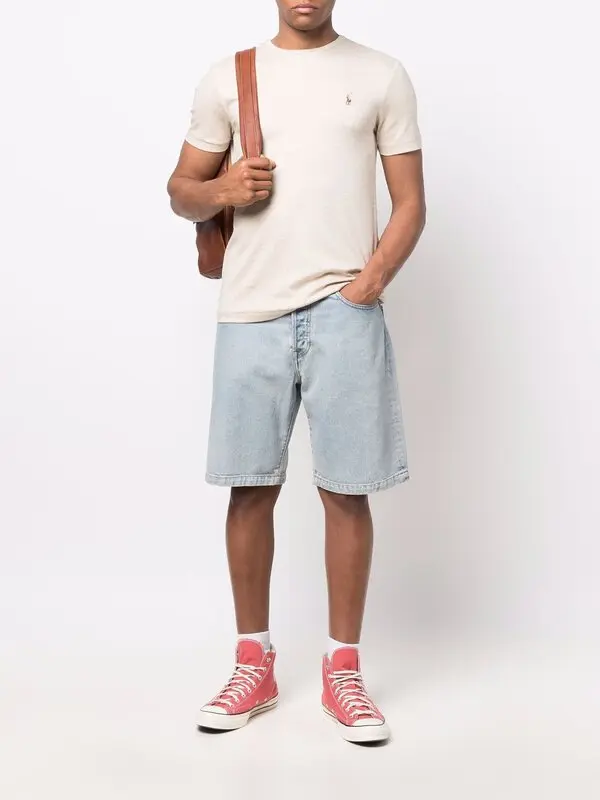 Polo Ralph Lauren Polo Pony Logo Embroidered T-shirt - Neutrals