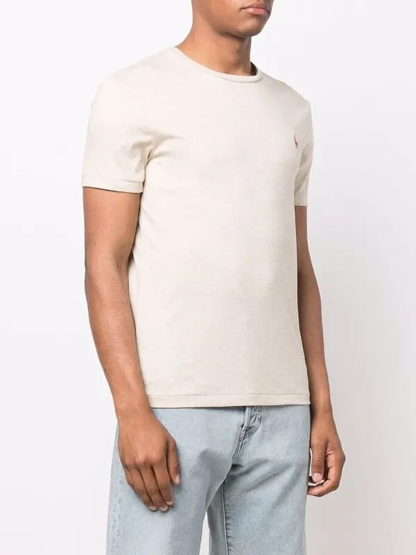 Polo Ralph Lauren Polo Pony Logo Embroidered T-shirt - Neutrals