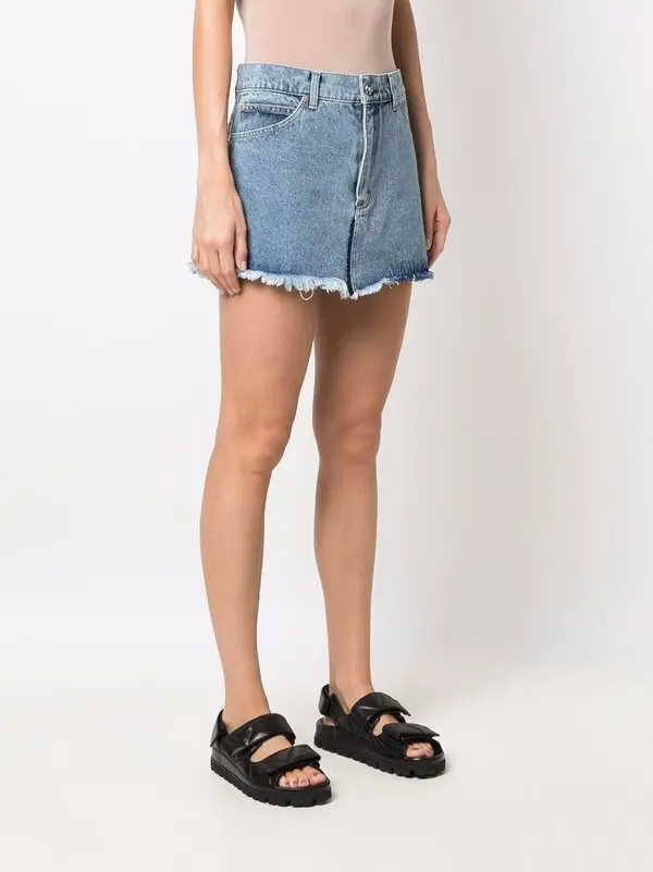 Natasha Zinko Washed Denim Mini Skirt