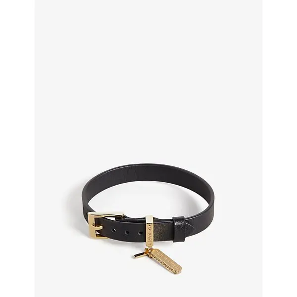 Ted Baker London Brielli Buckled Leather Bracelet In Black  display picture 3