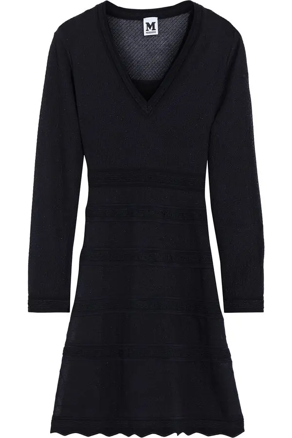 Missoni Crochetknit Mini Dress - Black