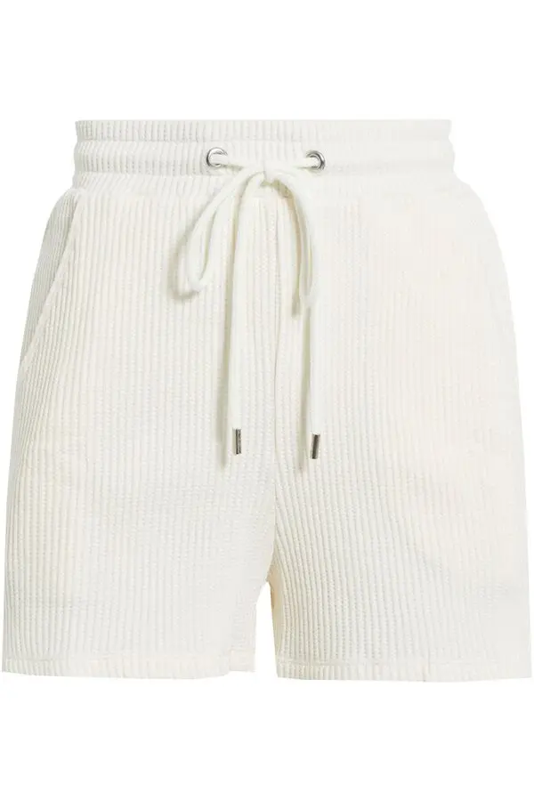 THE RANGE Waffle-knit Cotton-blend Shorts - Ecru