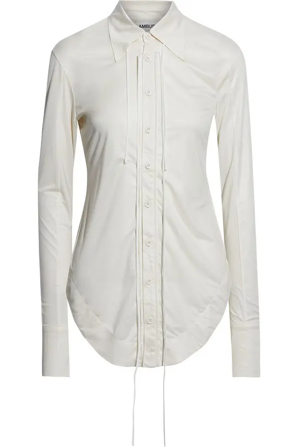 AMBUSH Asymmetric Cupro Shirt - Ivory