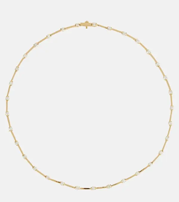 Melissa Kaye Zea Linked 18kt Gold Diamond Necklace