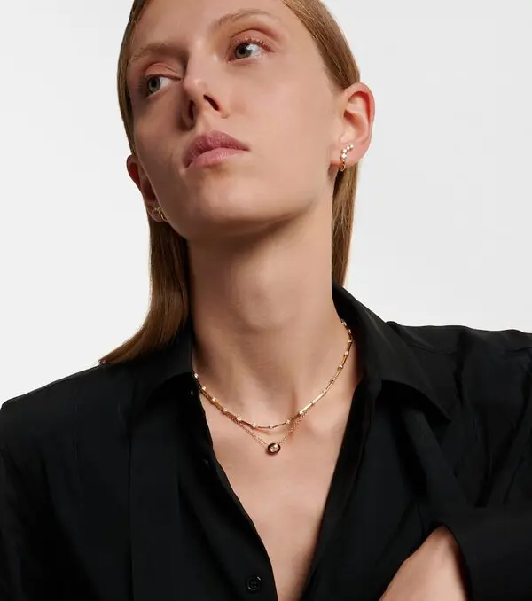 Melissa Kaye Zea Linked 18kt Gold Diamond Necklace