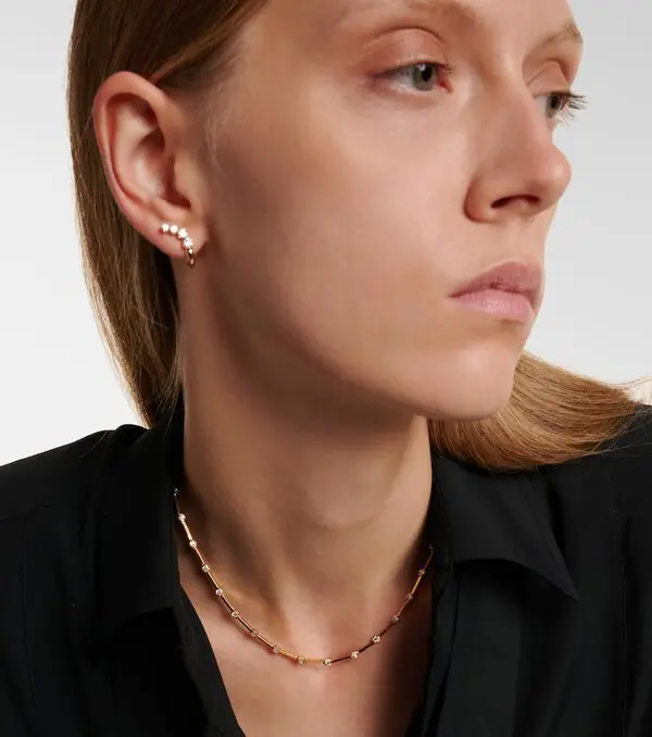 Melissa Kaye Zea Linked 18kt Gold Diamond Necklace
