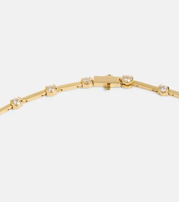 Melissa Kaye Zea Linked 18kt Gold Diamond Necklace