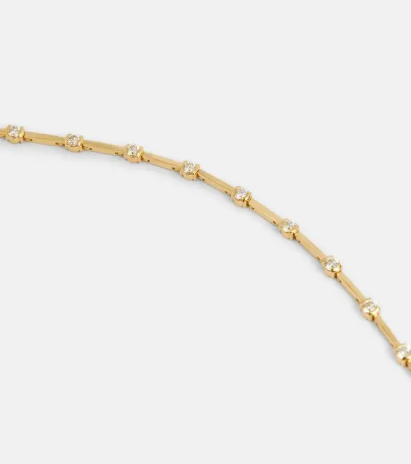 Melissa Kaye Zea Linked 18kt Gold Diamond Necklace