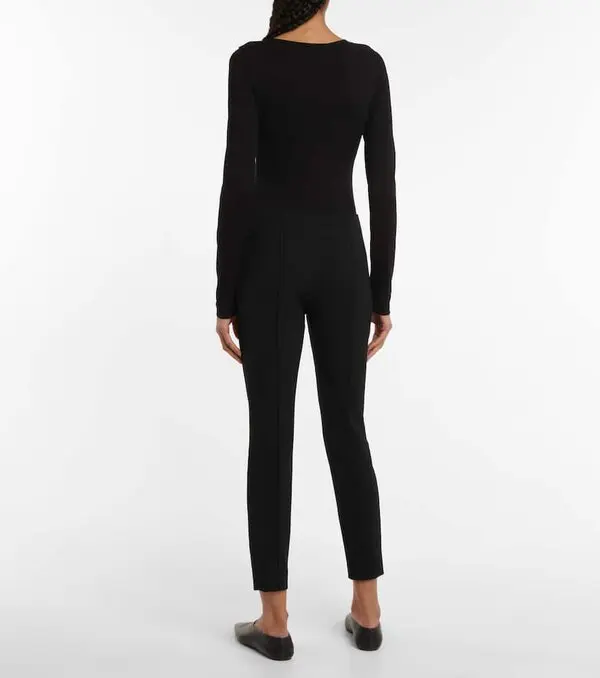 The Row Kosso Wool-Blend Skinny Pants In Black - 44% Off