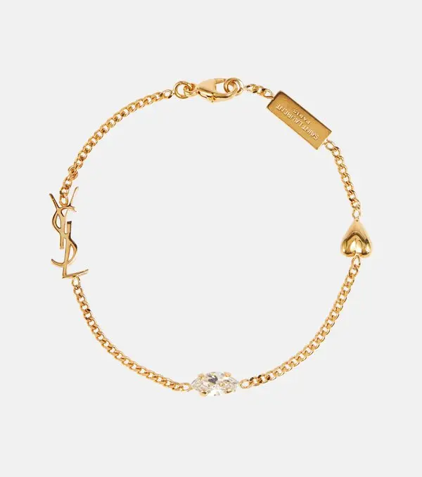 Saint Laurent Opyum Heart Charm Bracelet - Gold